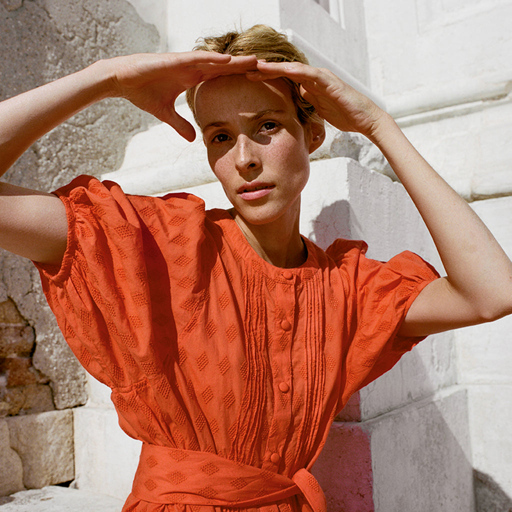 August Dress | Papaya – Block Shop