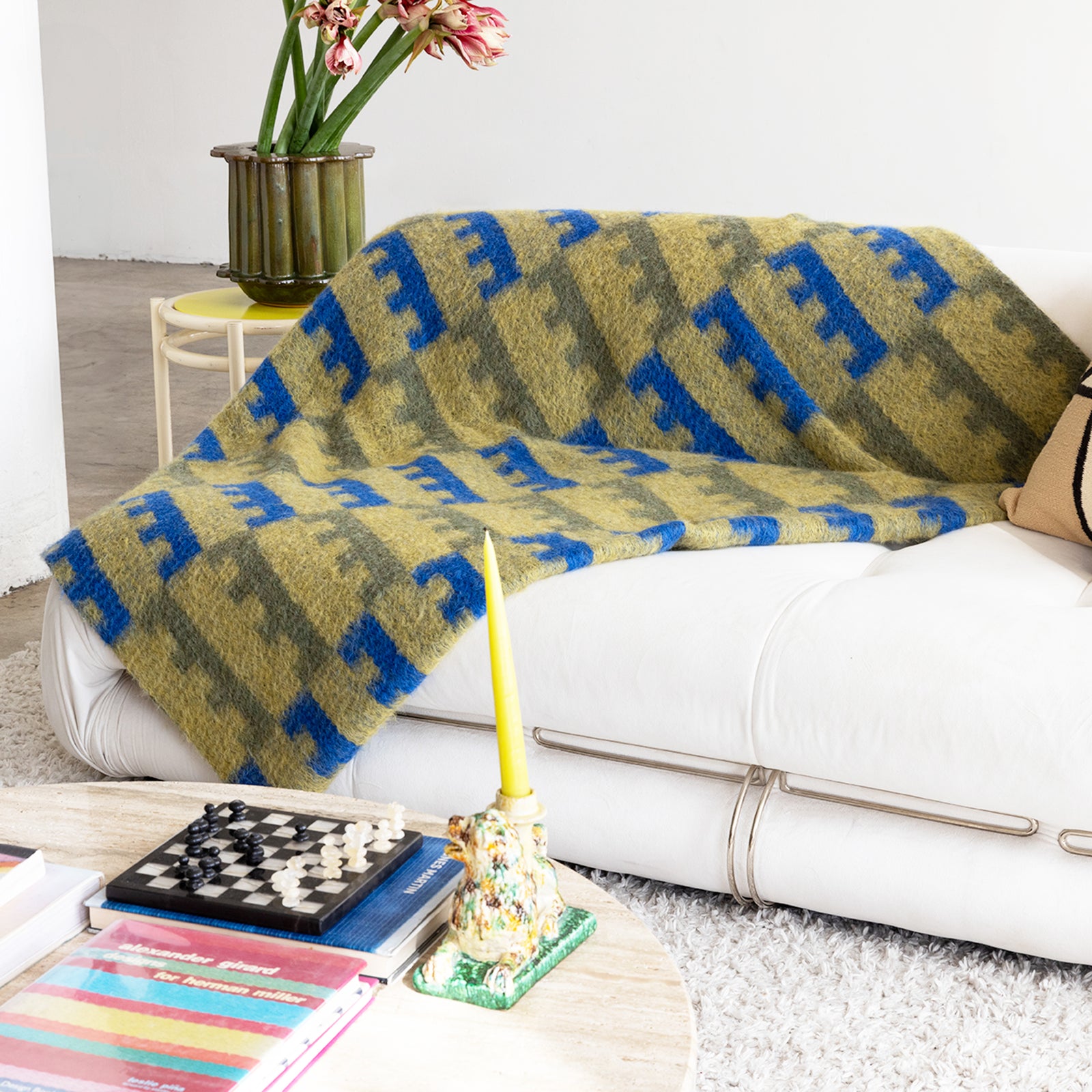 Blue & Green Music Throw – Block Shop