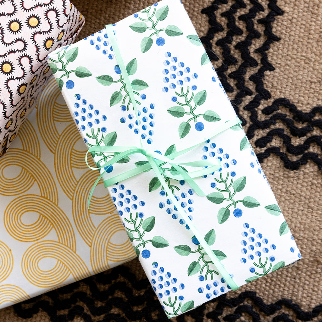 Grapes Wrapping Paper | Cobalt – Block Shop