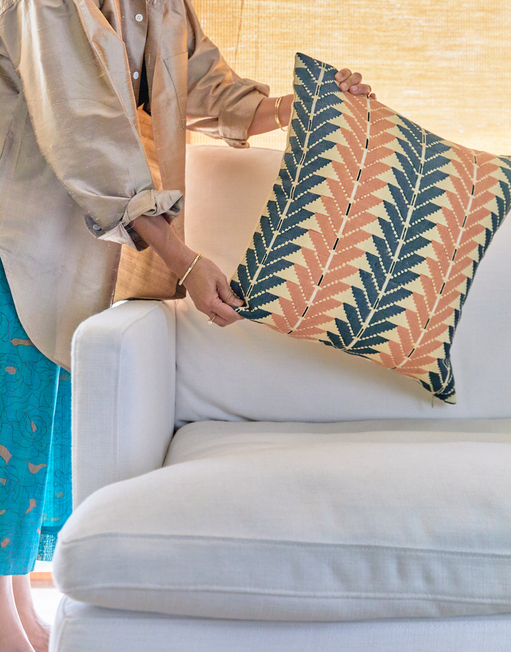 Darts Pillow | Peach – Block Shop