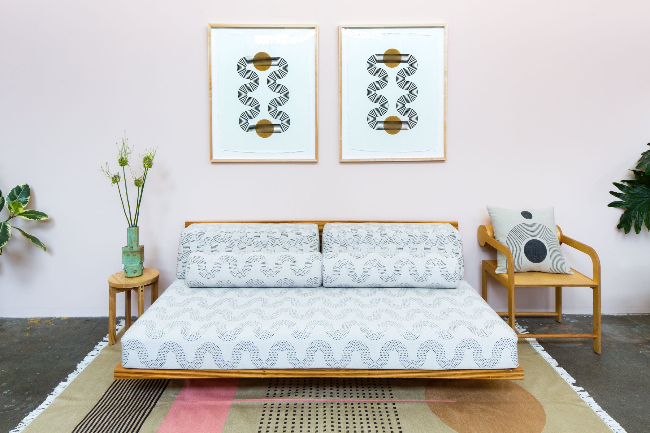 Lagoon | Ochre | Woodblock Print – Block Shop