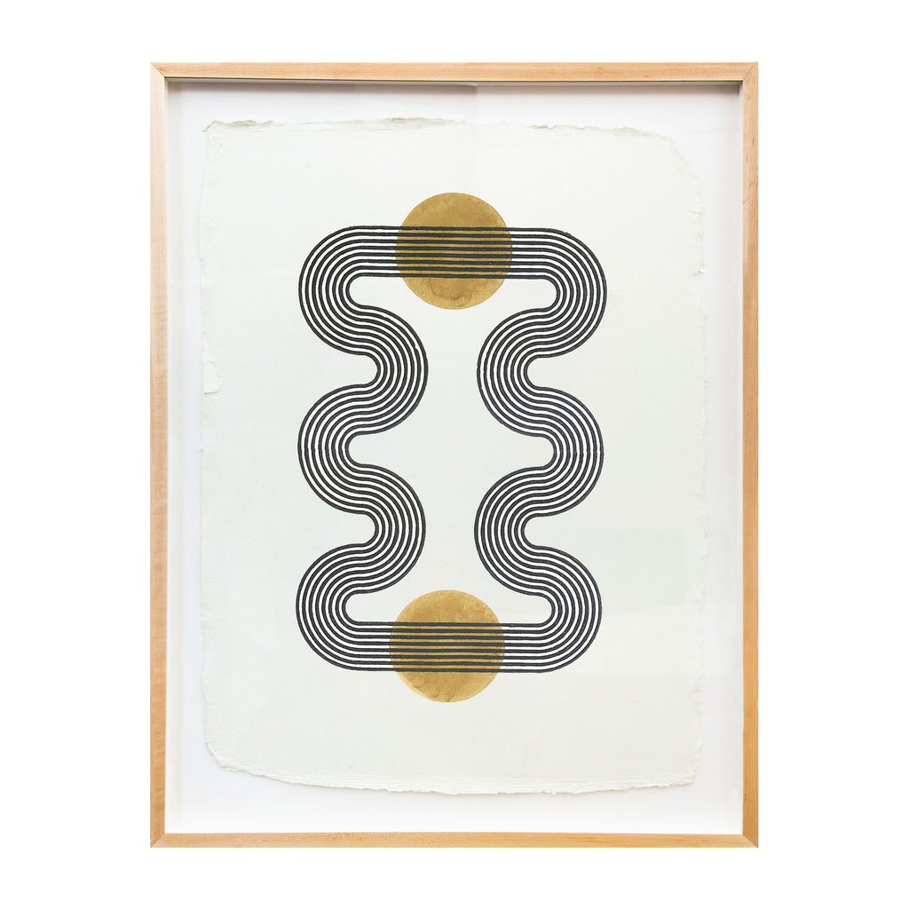 Lagoon | Ochre | Woodblock Print – Block Shop